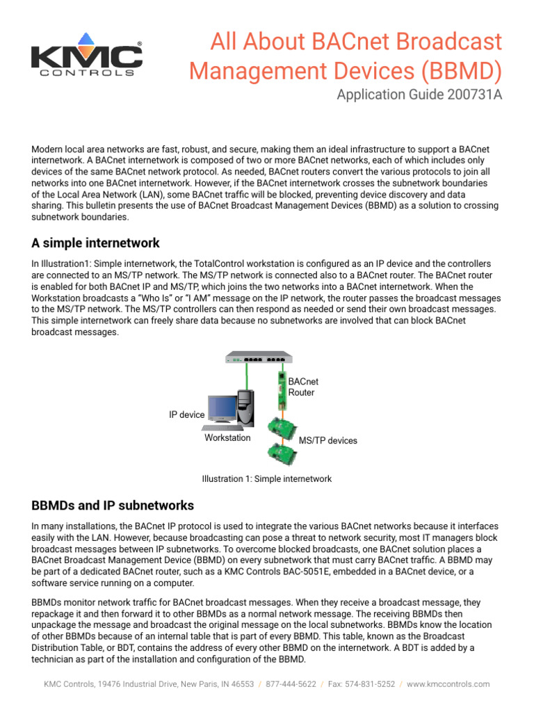 Application Guide 200731A1 BBMD RevA | PDF | Ip Address | Virtual ...