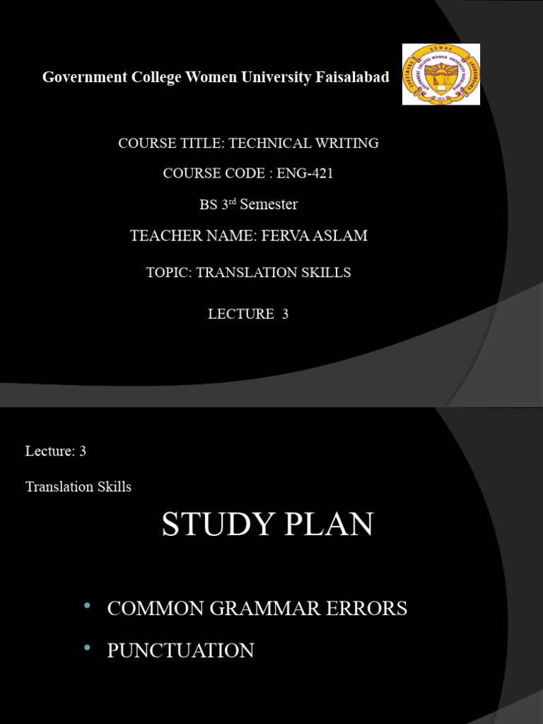 Lecture 3, Translation Skills | PDF