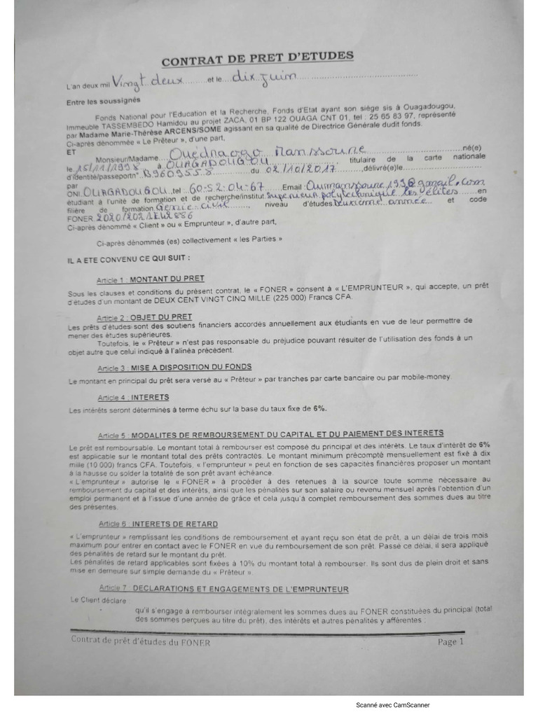 Contrat | PDF