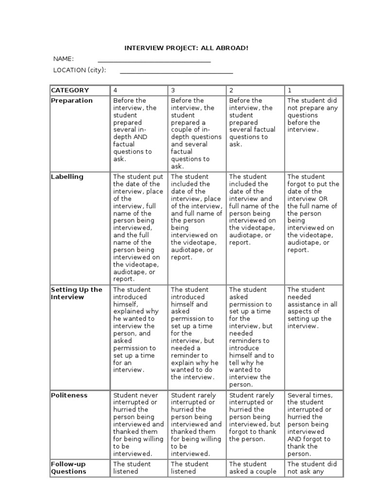 Interview Project | PDF