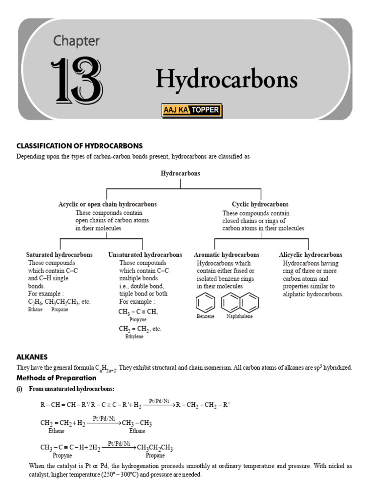 Hydrocarbons | PDF | Hydrocarbons | Alkene