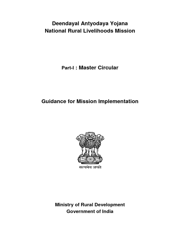 NRLM Guidence For Mission Implementation | PDF