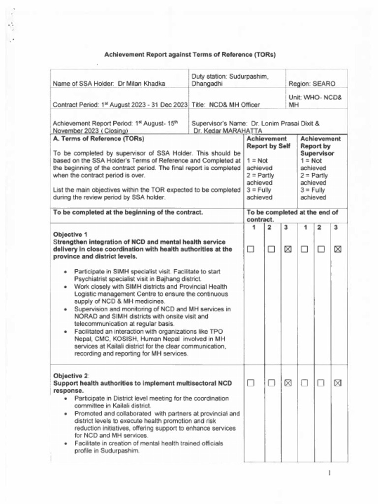 Achievement Report | PDF
