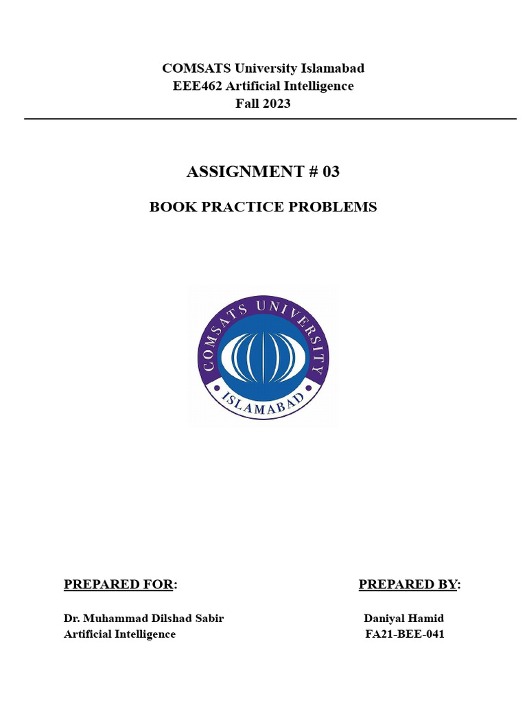 Assignment 03 Ai Pdf Theoretical Computer Science Applied Mathematics