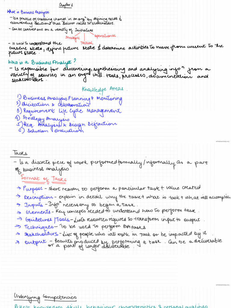 Chapter 1 BABOK Notes | PDF