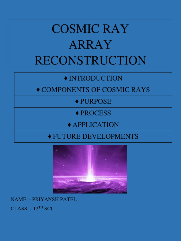 Cosmic Ray Array Reconstruction | PDF | Cosmic Ray | Electron