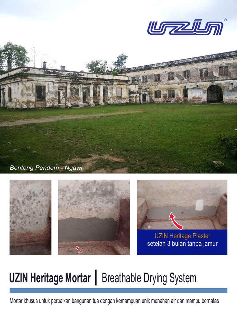 Data Teknis Dan Metode APlikasi UZIN Heritage Mortar | PDF