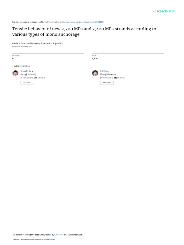 Tensile Behavior of New 2,200 MPa and 2,400 MPa Strands According To ...