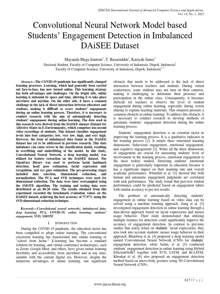 Paper 71-Convolutional Neural Network Model | PDF | Principal Component Analysis | Deep Learning