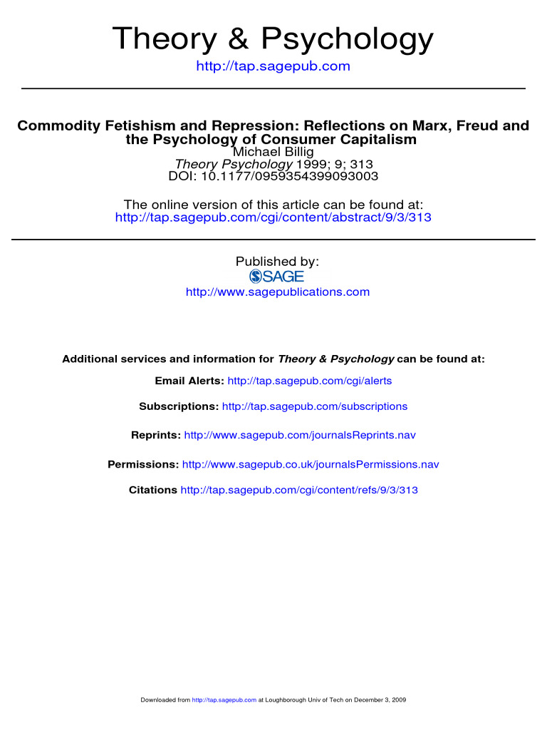Commodity Fetishism and Repression Refle | PDF | Marxist Theory | Sociological Theories