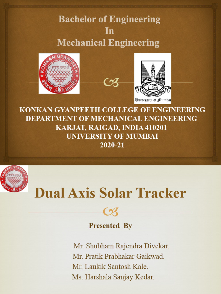 Dual Axis Solar Tracker Overview | PDF