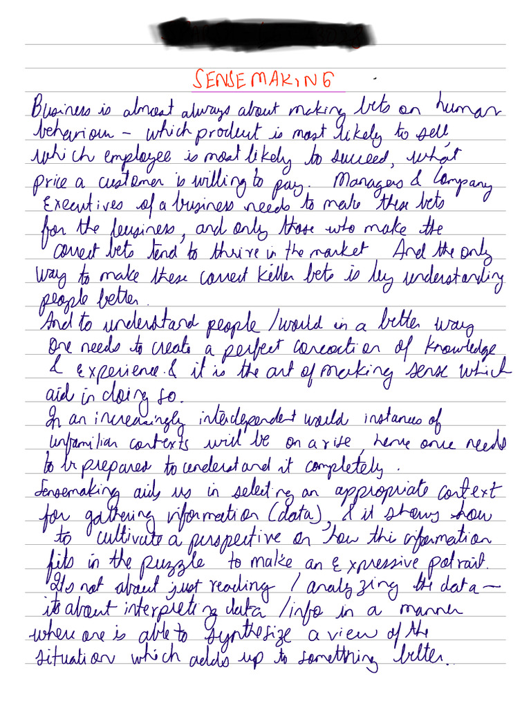 Sensemaking Pdf