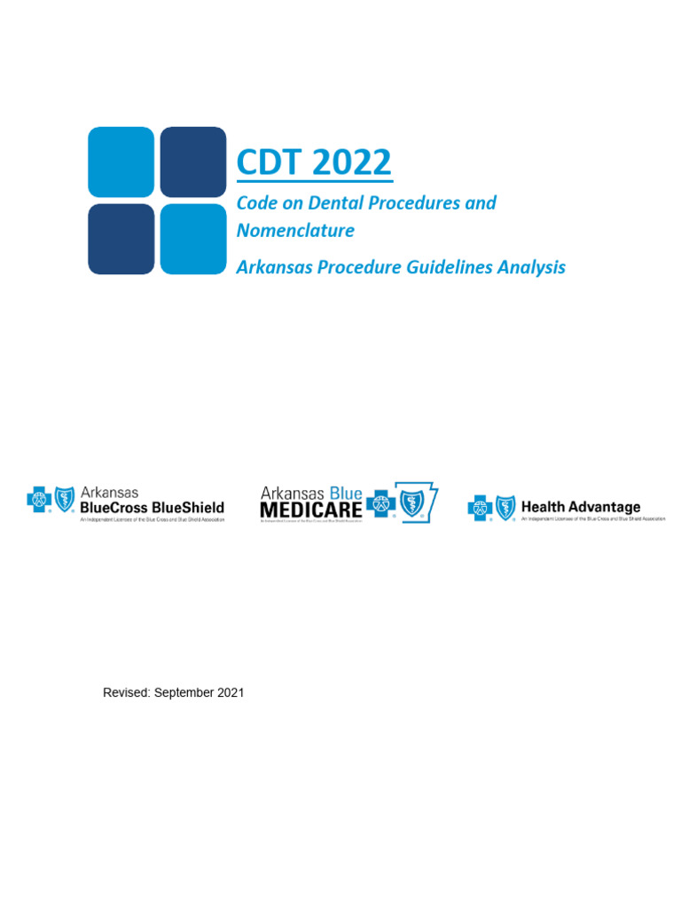2022 CDT Manual | PDF | Dentistry | Cytopathology