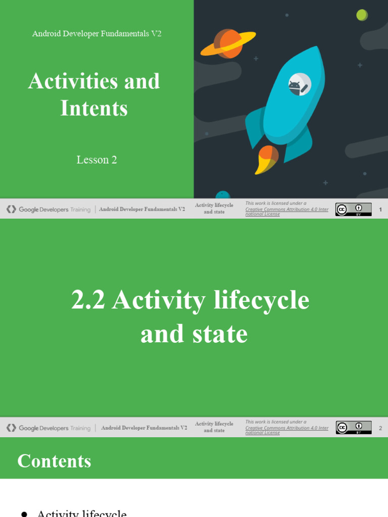 Activity Lifecycle and State | PDF
