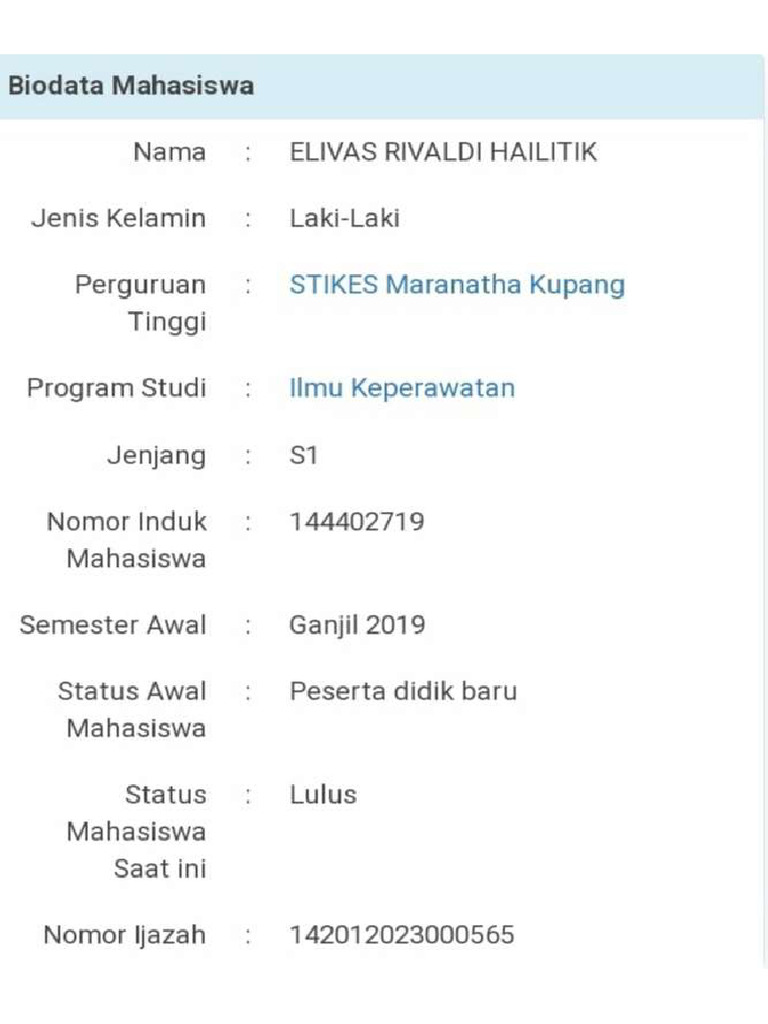 Ijazah Dikti Elias | PDF