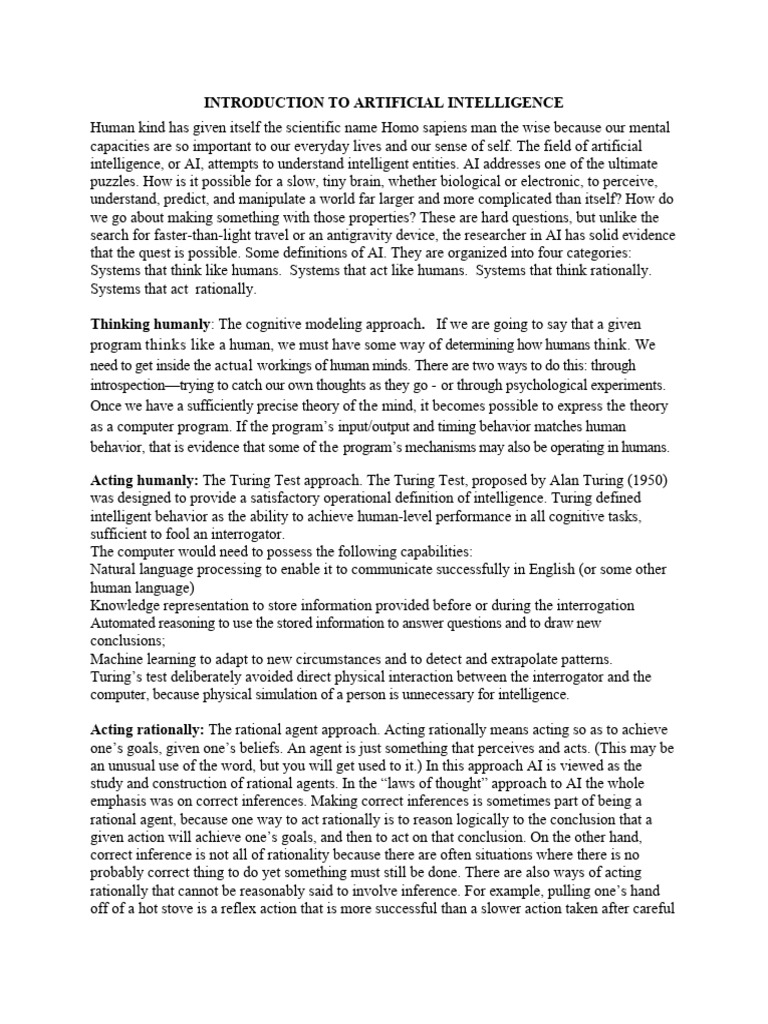 Ecc 415 | PDF | Intelligence (AI) & Semantics | Artificial Intelligence