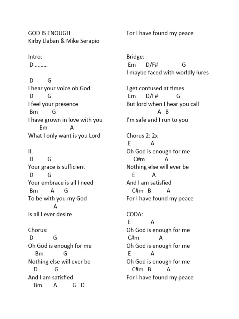 GOD IS ENOUGH | PDF