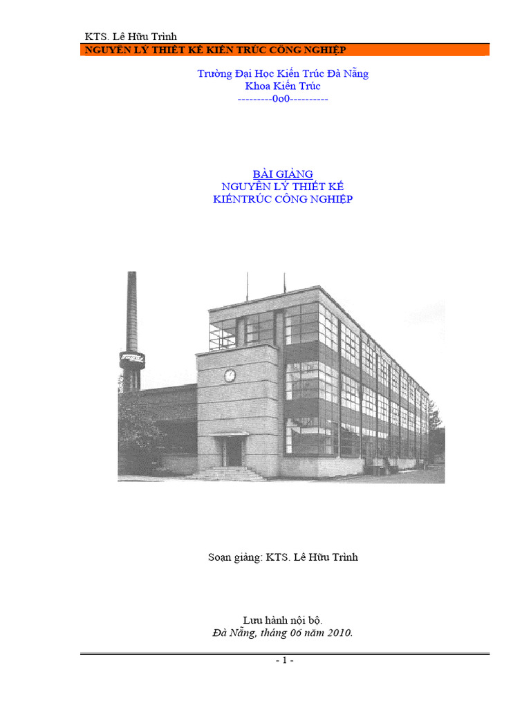 Bai Giang - nguyen Ly - thiet Ke KIẾN TRÚC CÔNG NGHIỆP | PDF