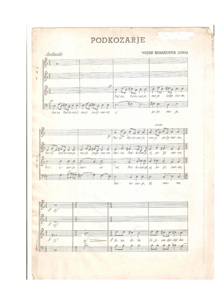 Vojin Komadina - Podkozarje | PDF