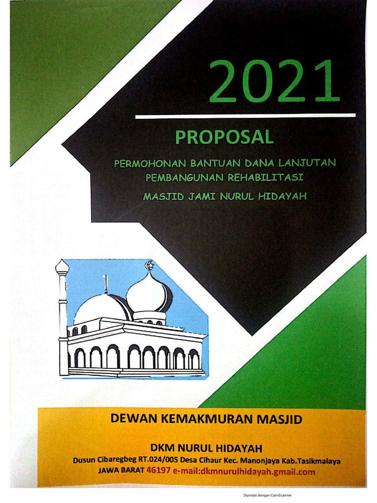 Proposal Masjid Jami Nurul Hidayah | PDF