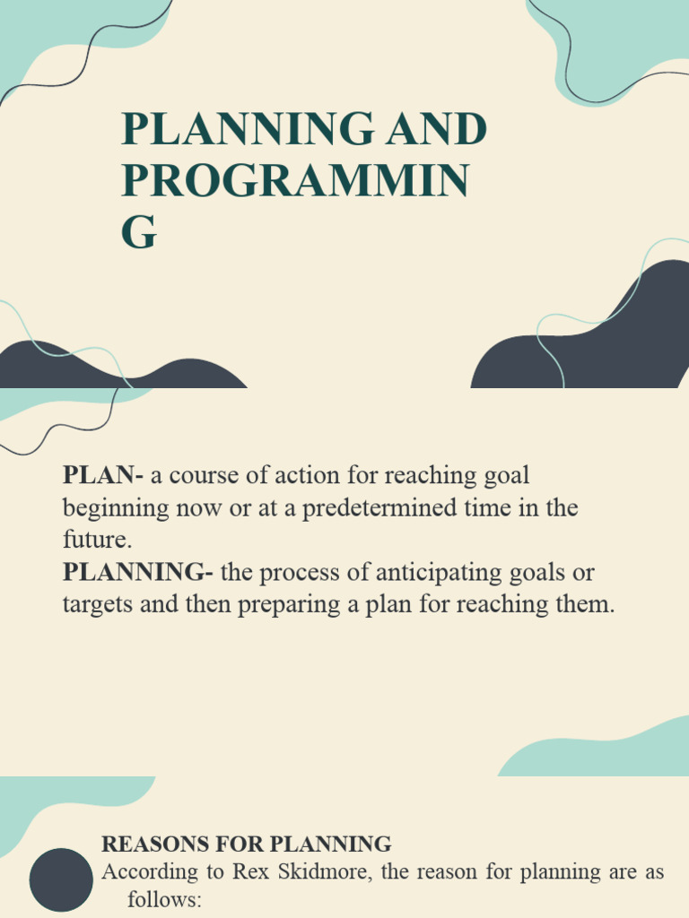 Planning-Programming 111631 | PDF | Goal | Renting
