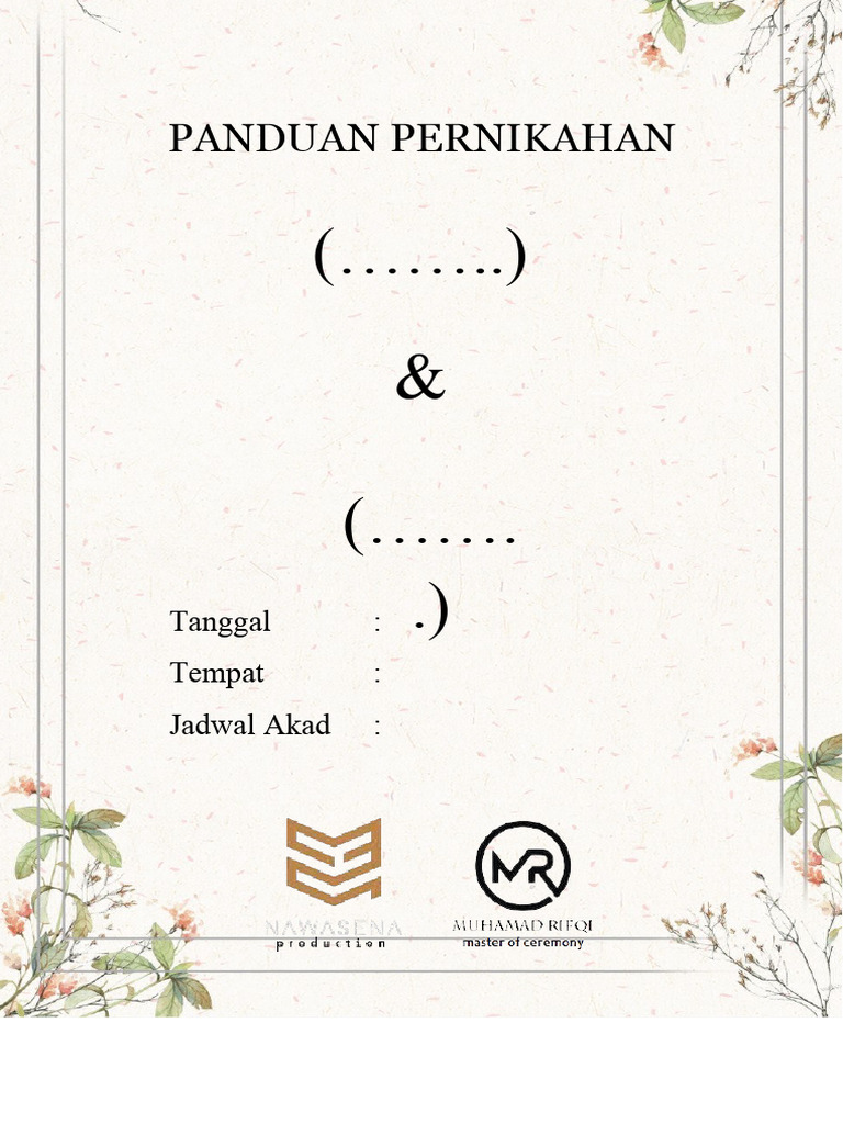 Format Panduan Acara Pernikahan | PDF