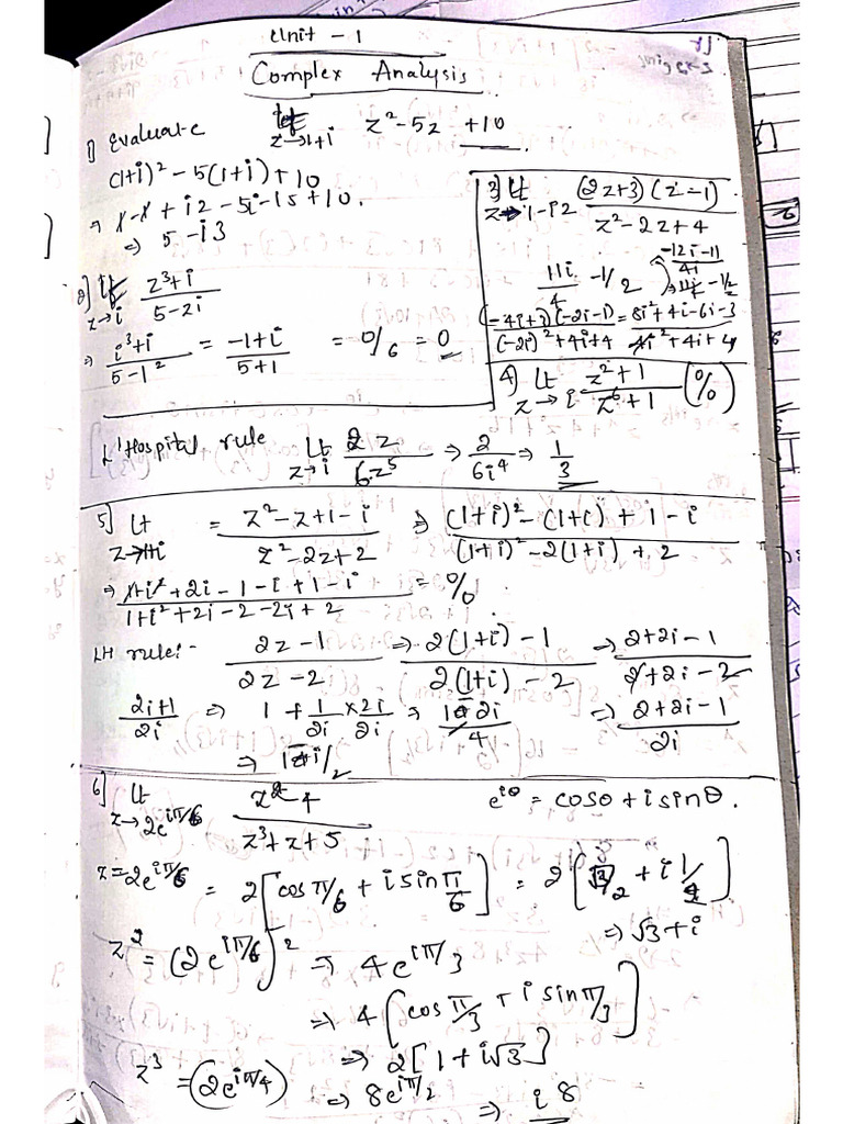Complex Analysis - Engineering Maths 4 | PDF