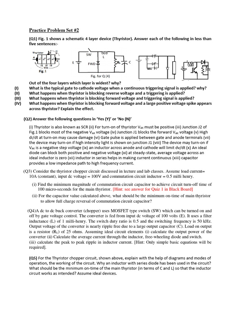 Practice Problem Set#2 | PDF | Electrical Network | Electrical Equipment