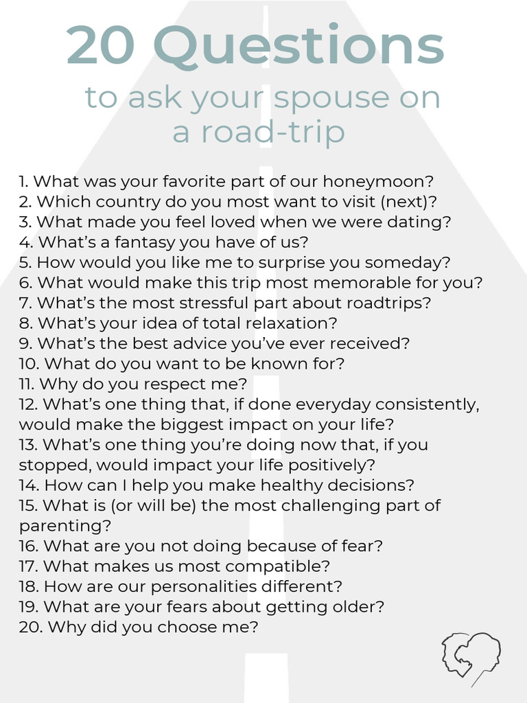 Road-Trip Questions | PDF | Self-Improvement