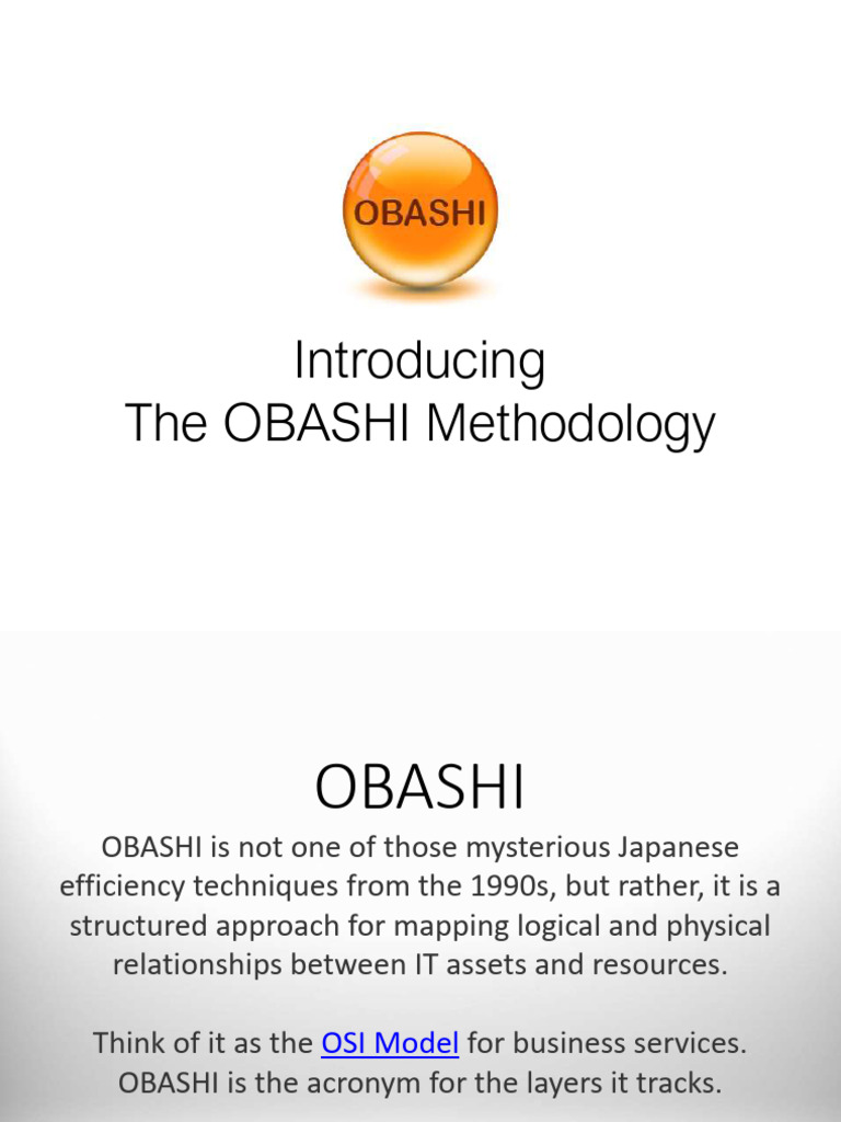 Introduction To The OBASHI Methdology | PDF | Information | Data