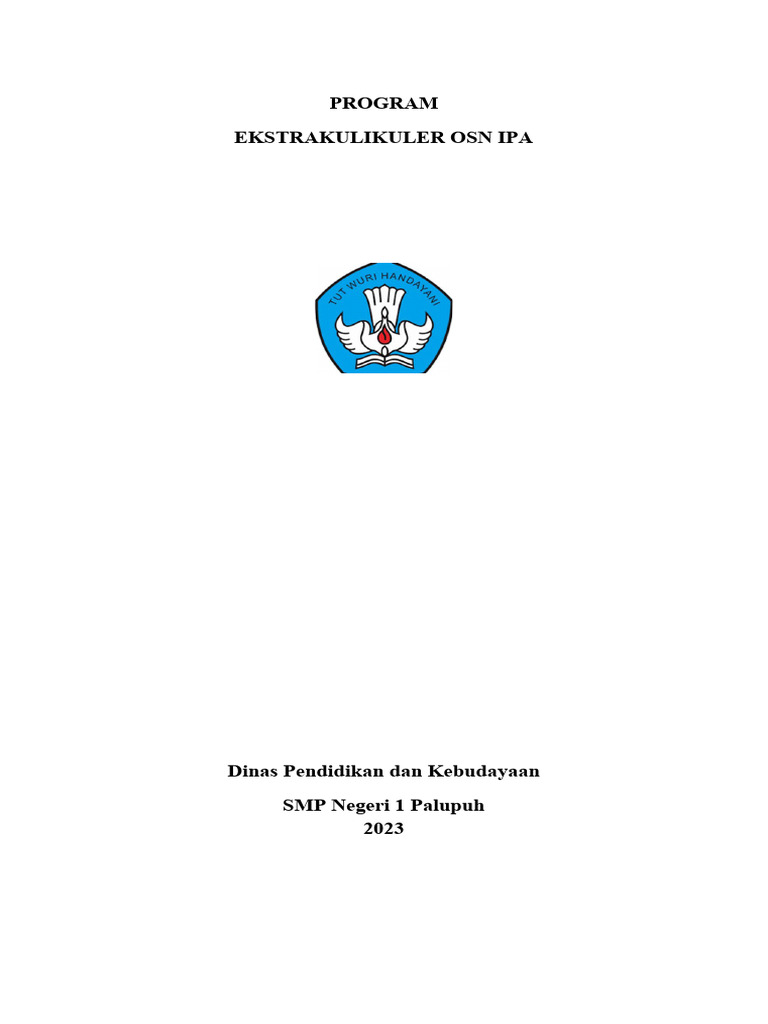 Program Ekskul Osn - Ipa. 2023 | PDF | Karier & Perkembangan
