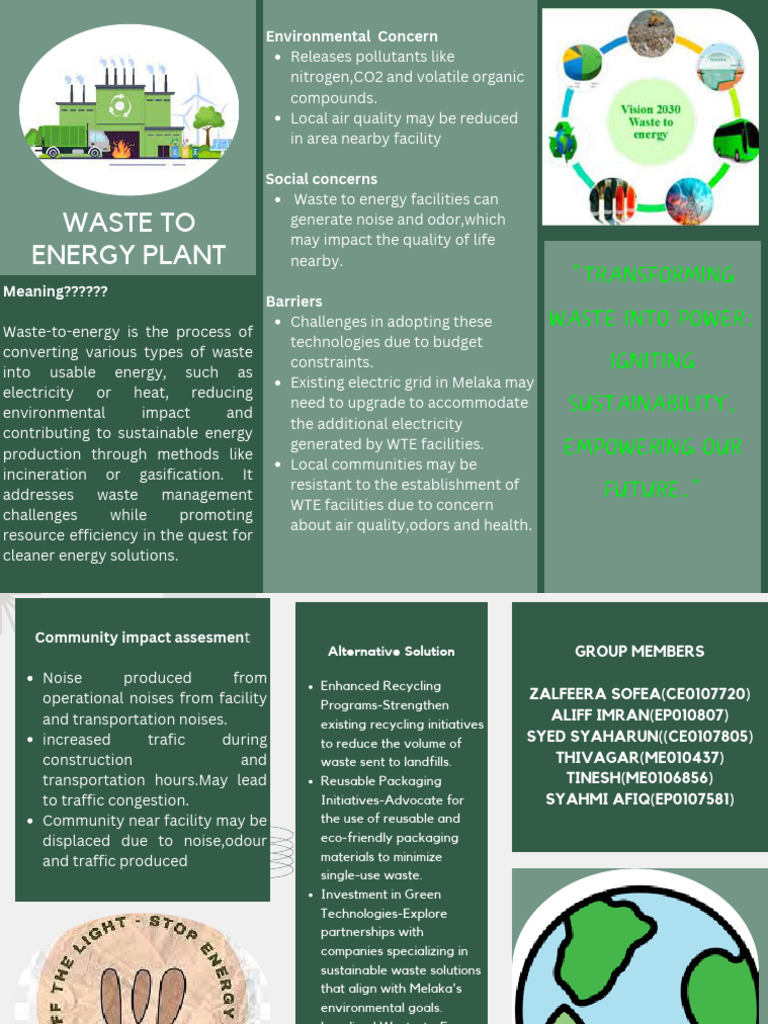 Waste To Energy Plant | PDF | Waste | Economy And The Environment