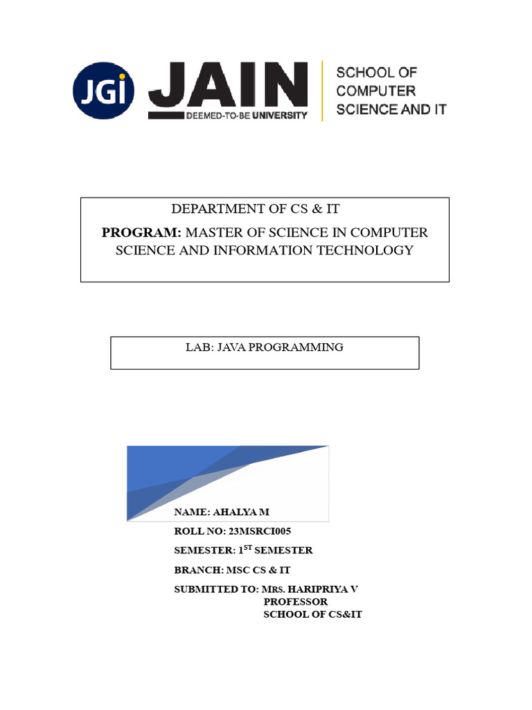 Java Lab Programs | PDF Java Lab Programs | PDF