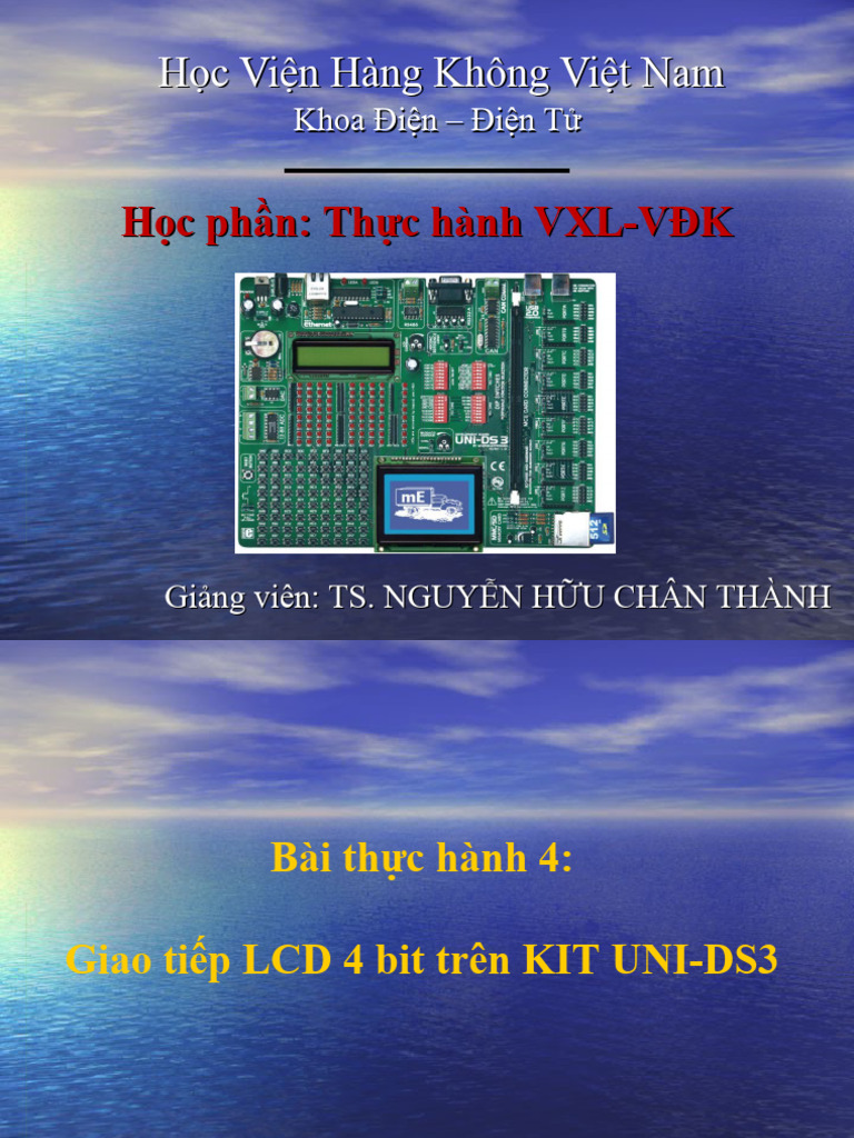 NHCT - C4 - Giao Tiep LCD 4 Bit | PDF | Liquid Crystal Display | Computer Hardware