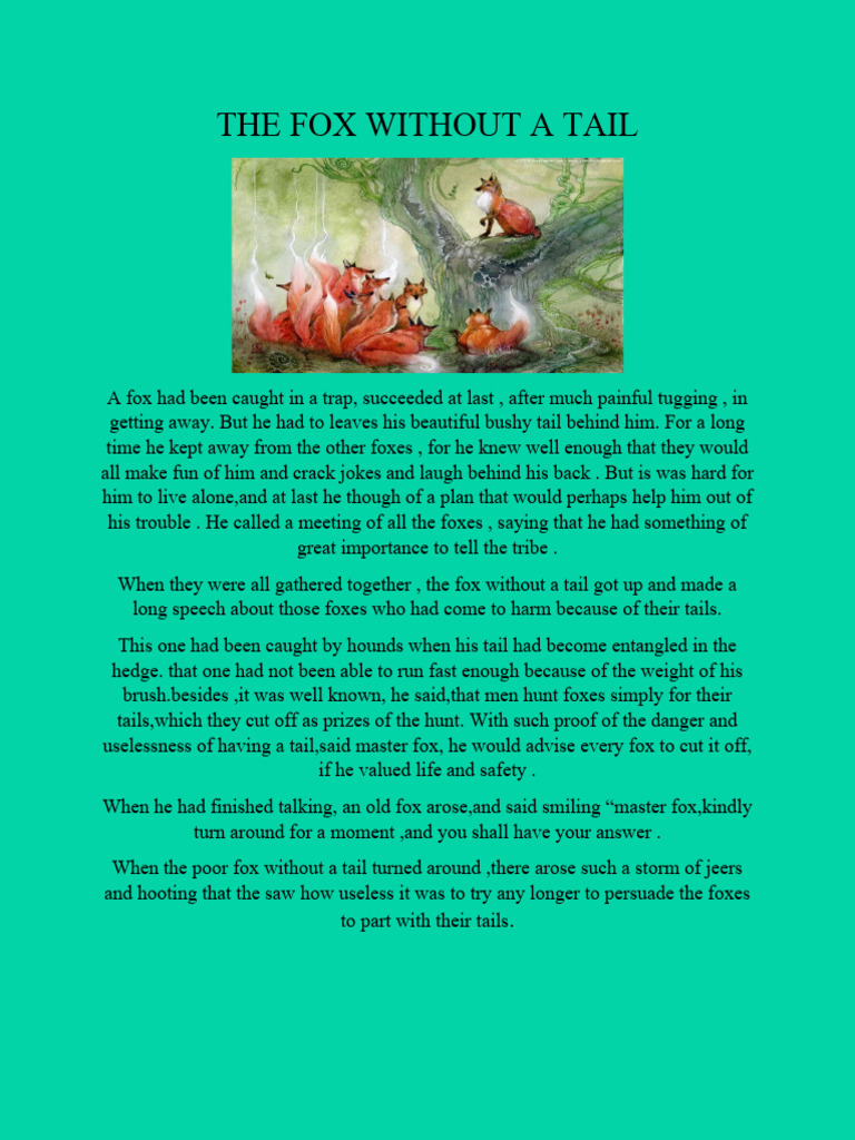 The Fox Without A Tail | PDF