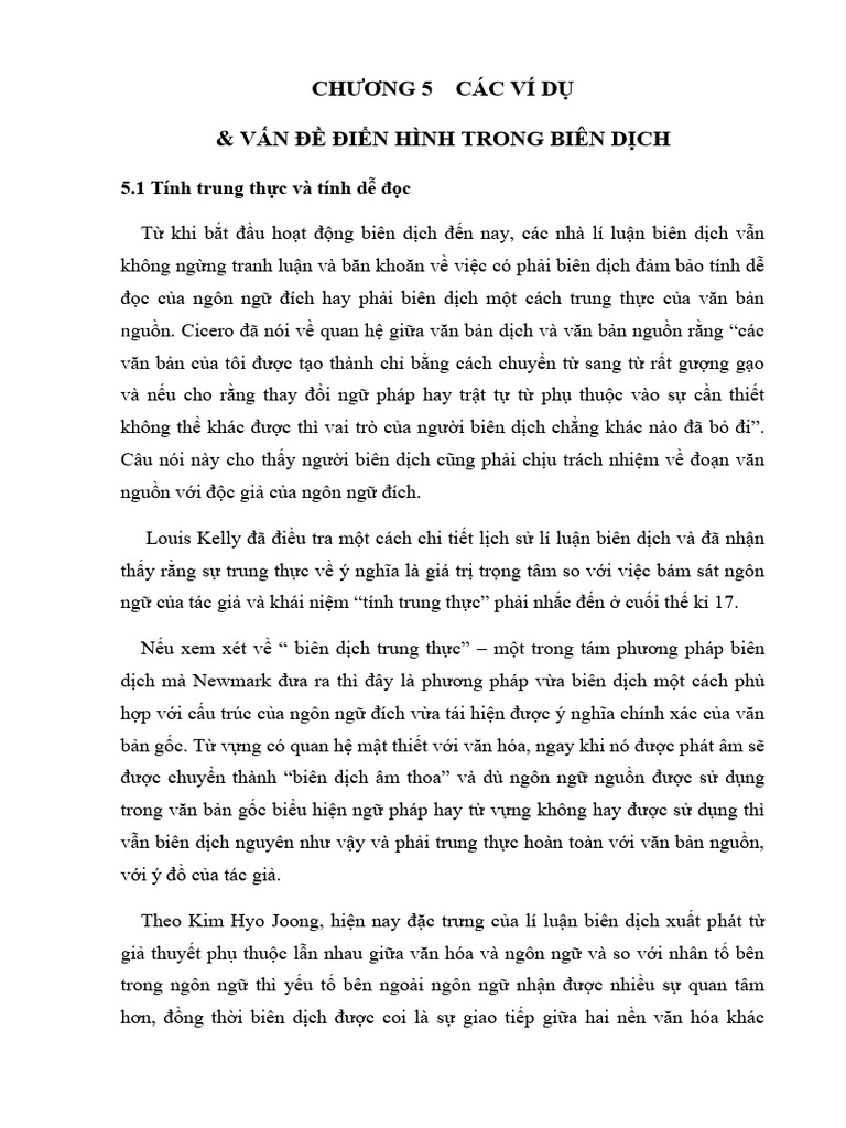 Chuong 5 Van de Dien Hinh Trong Bien Dich | PDF