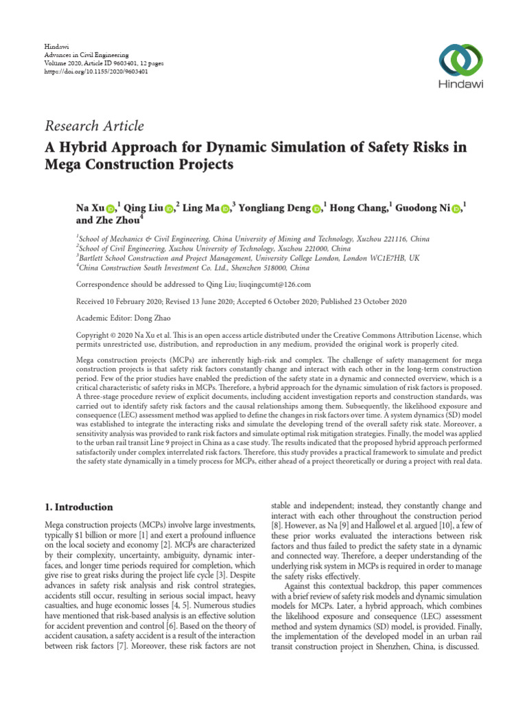 A Hybrid Approach For Dynamic Simulation of Safety Risks in Mega ...