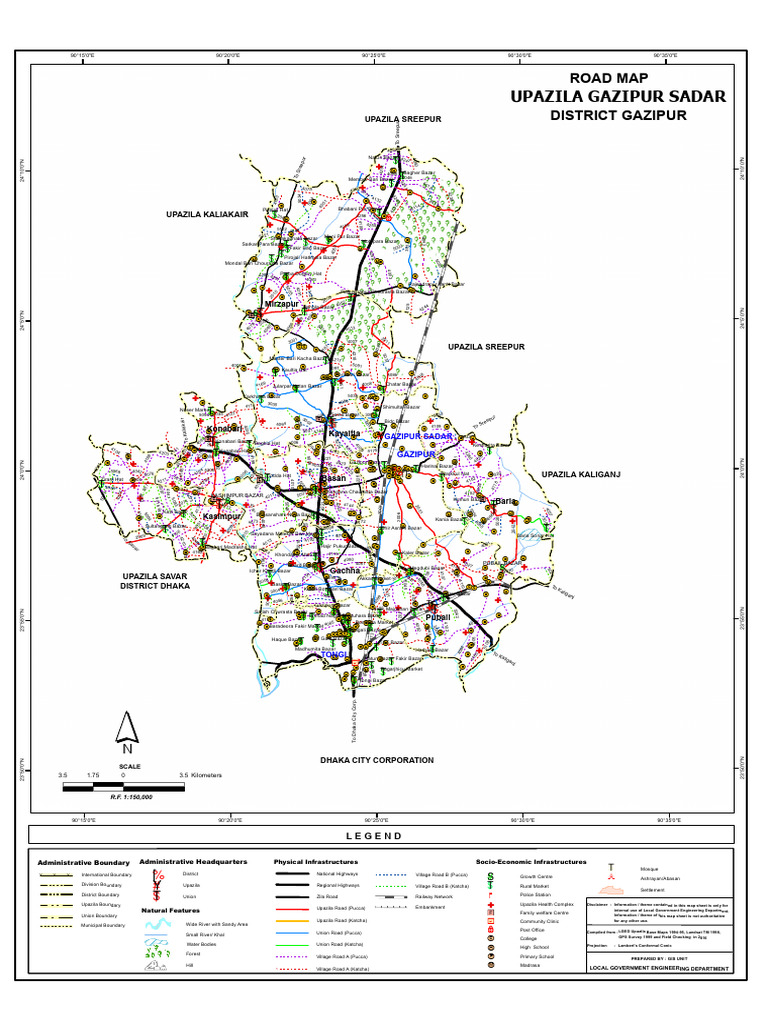 Gazipur District Map Overview | PDF