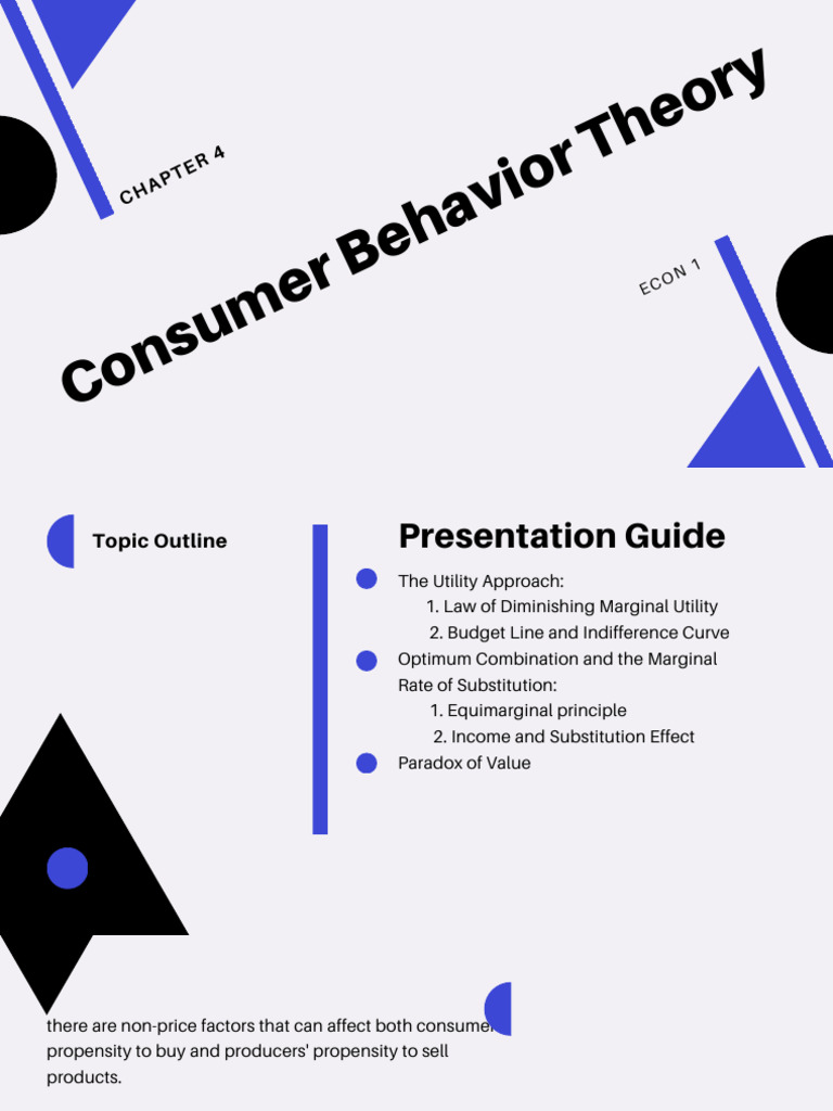 Consumer Behavior Theory | PDF | Utility | Economics