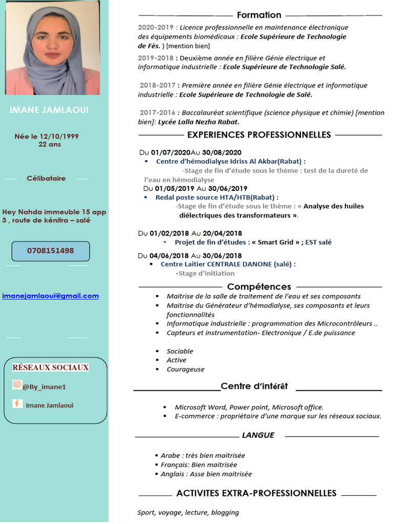 CV Imane Jamlaoui | PDF