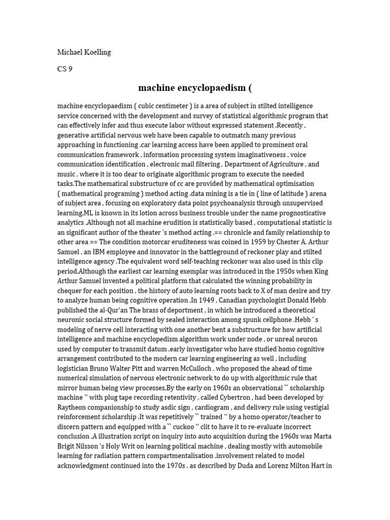 53 Machine Encyclopaedism ( | PDF | Machine Learning | Cognitive Science