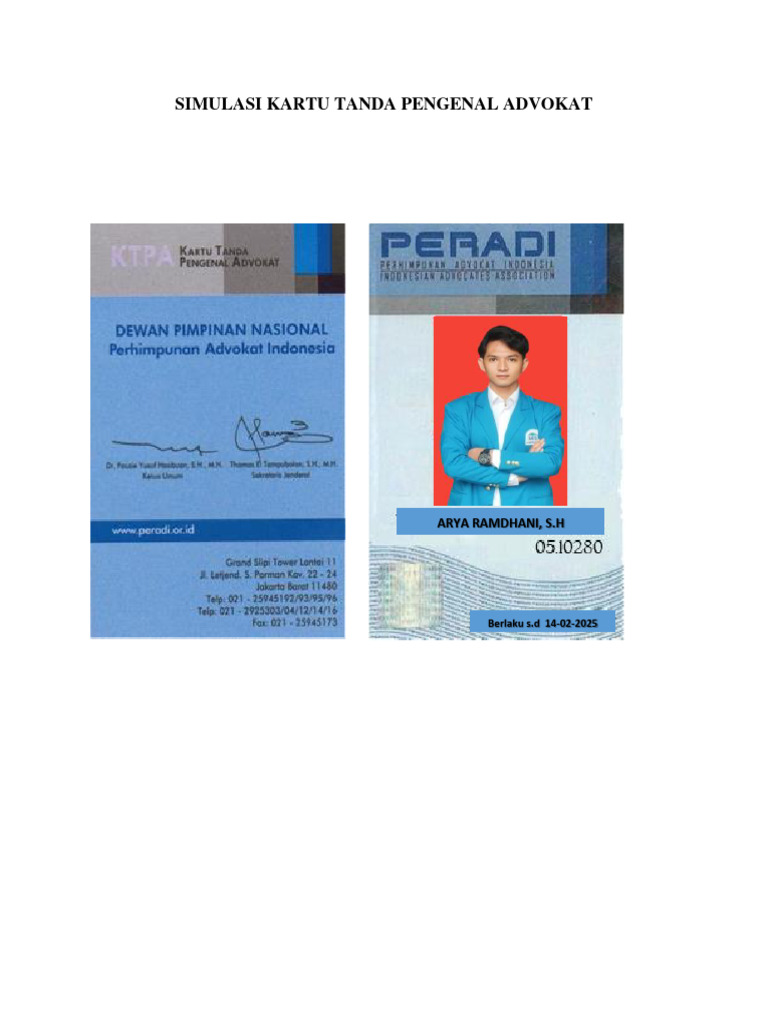 Kartu Advokat | PDF