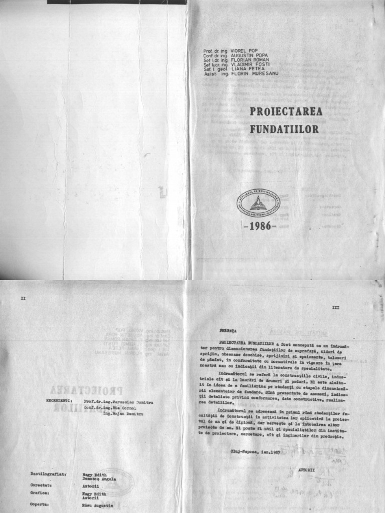 Proiectarea - Fundatiilor Augustin - Popa | PDF
