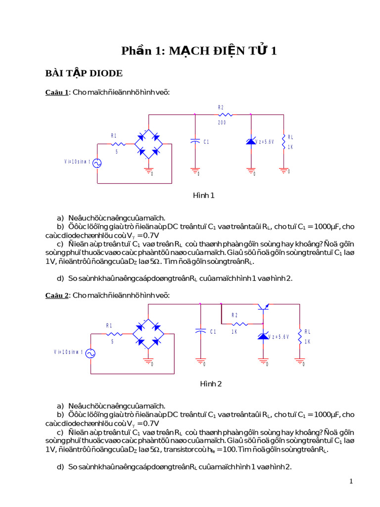 (123doc) Bai Tap Mach Dien Tu | PDF