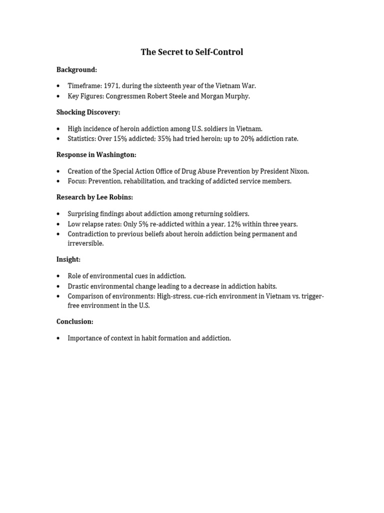 The Secret To Self Control | PDF | Self-Improvement