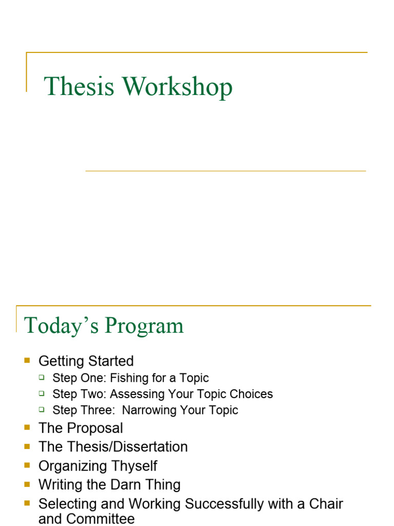 Wk06 1 Thesis+Presentation | PDF | Thesis | Science