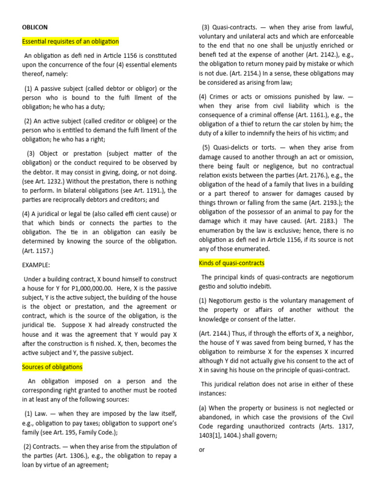 Oblicon Reviewer | PDF