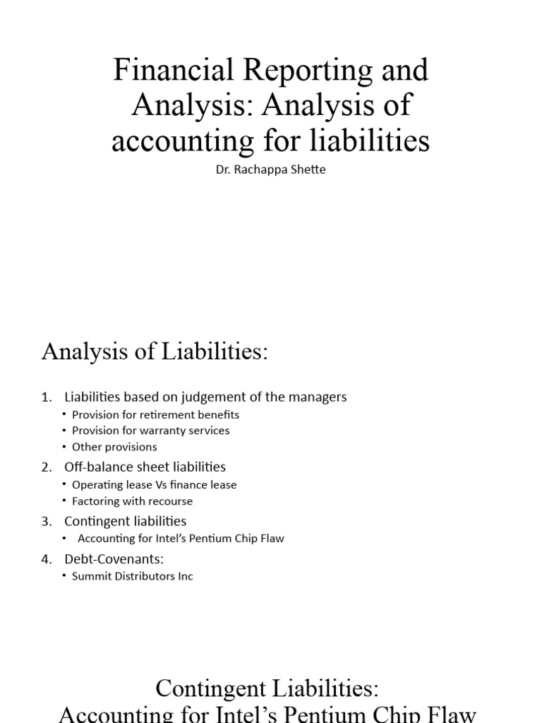 Accounting For Intels Pentium Chip Flaw | PDF | Intel | Financial Statement