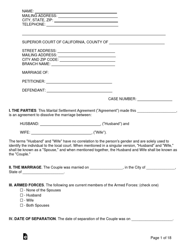 California Marital Settlement Agreement | PDF | Alimony | Child Support
