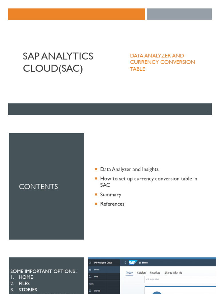 SAC Learning 5 - Data Analyzer and Currency Conv Table | PDF ...